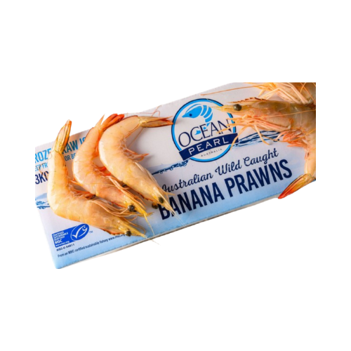 Wild Caught Banana Prawns Banana U15 IQF (3 kg) – Dynamic-Vanuatu-Retail