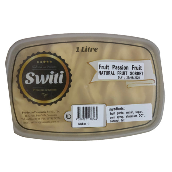 Switi Sorbet Passion Fruit Flavor 1L – Dynamic-Vanuatu-Retail